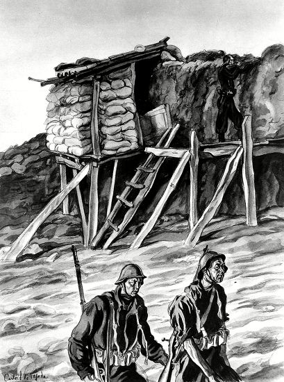 Illustration Showing Two Members Fascist Falange Editorial Stock Photo ...