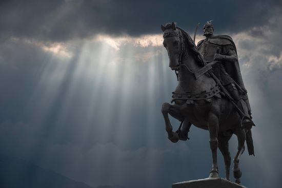 Skanderberg Equestrian Statue Cloudy Sky Tirana Editorial Stock Photo ...