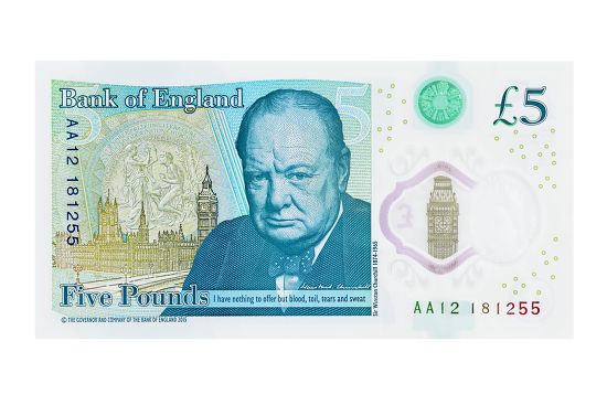 New Five Pound Note Winston Churchill Editorial Stock Photo - Stock ...