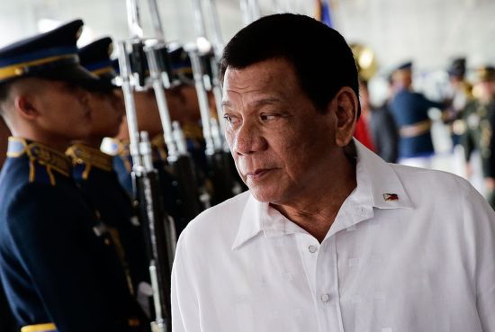 Philippines President Rodrigo Duterte Reviews Honor Editorial Stock ...