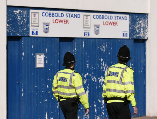 Police Monitor Grounds Outside Portman Road Editorial Stock Photo ...