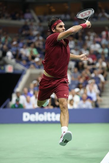 Roger Federer Action During His Fourth Editorial Stock Photo - Stock ...