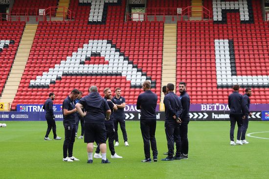 Afc Wimbledon Players On Pitch During Editorial Stock Photo - Stock ...