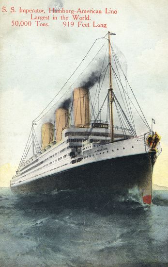 Ss Imperator Transatlantic Ocean Liner Hamburgamerica Editorial Stock ...