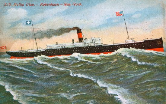 Ss Hellig Olav Scandinavianamerican Line Operating Editorial Stock ...