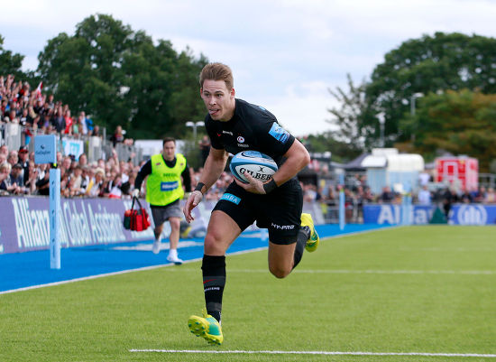 Liam Williams Saracens Runs His Opening Editorial Stock Photo - Stock ...
