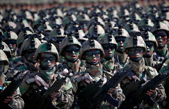 Korean Peoples Army Kpa Soldiers March Editorial Stock Photo - Stock ...