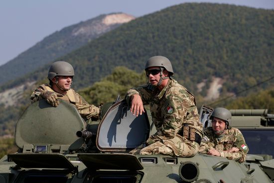 Nato North Atlantic Treaty Organization Peacekeepers Editorial Stock ...