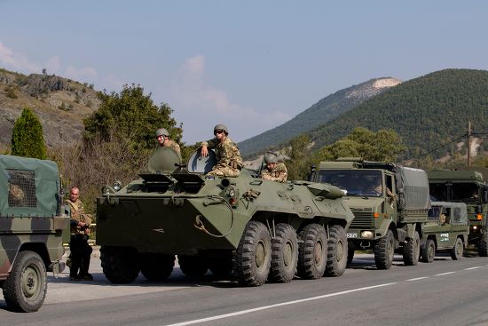 Nato North Atlantic Treaty Organization Peacekeepers Editorial Stock ...