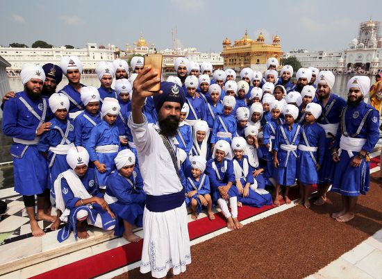 Group Baptized Sikhs Take Photo Together Editorial Stock Photo - Stock ...