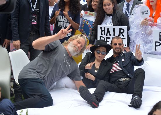 Jeff Bridges Yoko Ono Ringo Starr Editorial Stock Photo - Stock Image ...