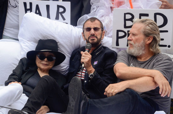 Yoko Ono Ringo Starr Jeff Bridges Editorial Stock Photo - Stock Image ...