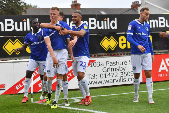 Oldham Athletic Celebrate Goal Scored By Editorial Stock Photo - Stock ...
