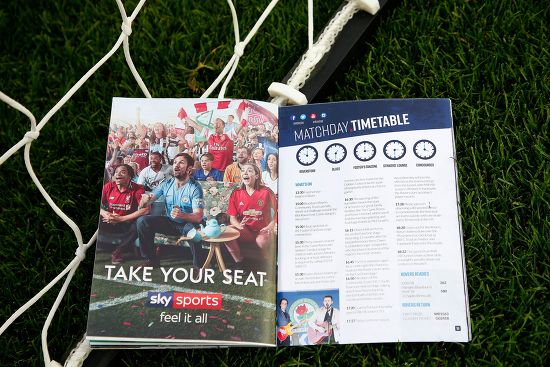 Sky Sports Advert Inside Match Day Editorial Stock Photo - Stock Image ...