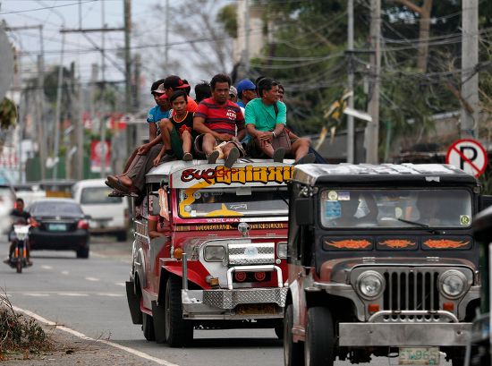 Villagers Ride On Top Jeepney Popular Editorial Stock Photo - Stock ...