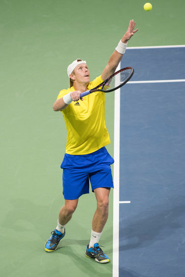 Swedens Markus Eriksson Action Against Switzerlands Editorial Stock ...