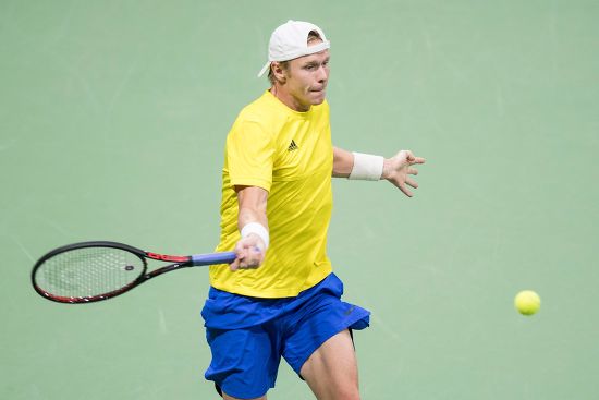 Swedens Markus Eriksson Action Against Switzerlands Editorial Stock ...