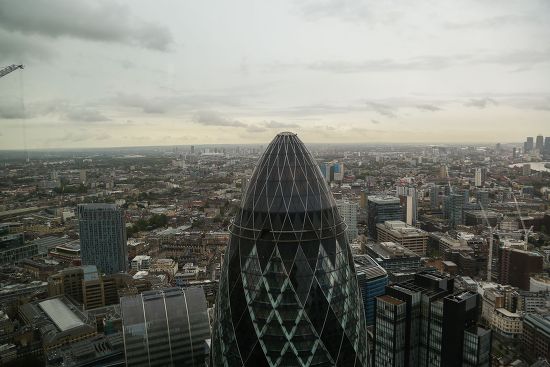Aerial View Gherkin Londons Financial District Editorial Stock Photo ...