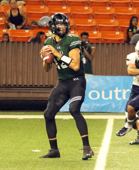 Hawaii Rainbow Warriors Quarterback Cole Mcdonald Editorial Stock Photo ...