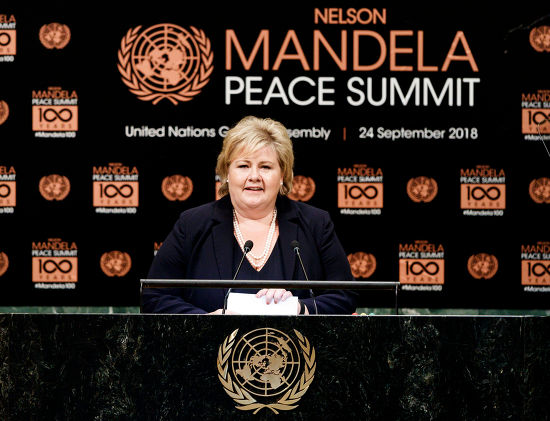 Norwegian President Erna Solberg Speaks Nelson Editorial Stock Photo ...