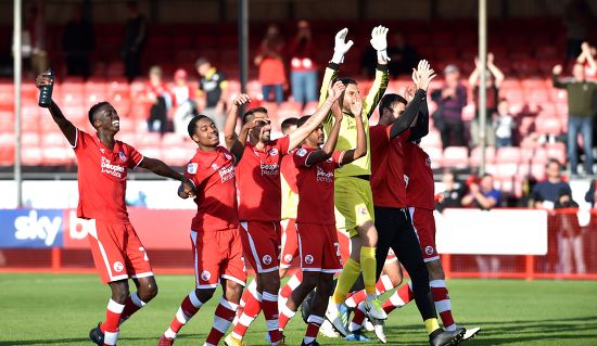 Crawley Players Celebrate Their 31 Win Editorial Stock Photo - Stock ...