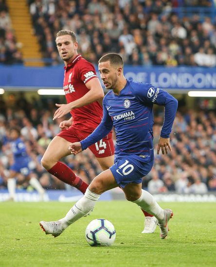 Eden Hazard Chelsea Battles Jordan Henderson Editorial Stock Photo ...