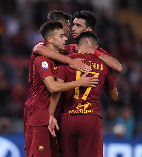 Romas Players Celebrate After Scoring Editorial Stock Photo - Stock ...