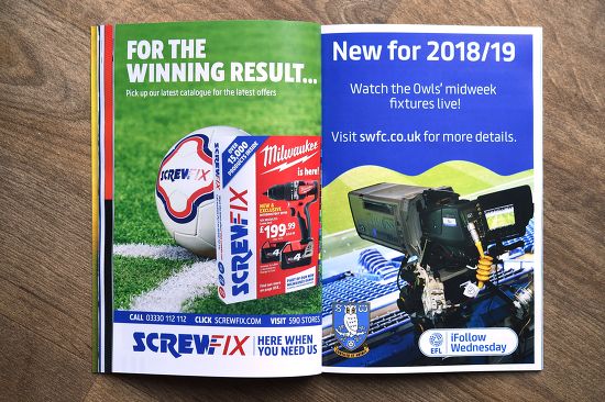 Screwfix Advert Match Day Programme Editorial Stock Photo - Stock Image ...