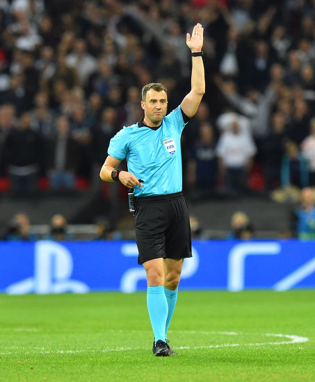 Referee Thorsten Schiffner During Champions League Editorial Stock ...