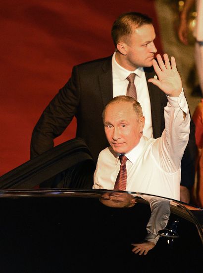 Russian President Vladimir Putin Waves He Editorial Stock Photo - Stock ...
