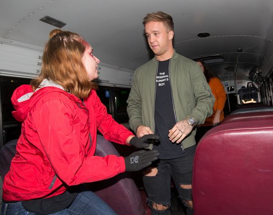 Sam Callaghan Chased By Scare Actors Editorial Stock Photo - Stock ...