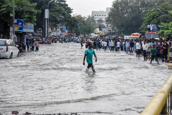 Water Flooded Area Near Dandekar Bridge Editorial Stock Photo - Stock ...