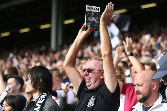 Fulham Fan Celebrates Fulham 1st Goal Editorial Stock Photo - Stock ...