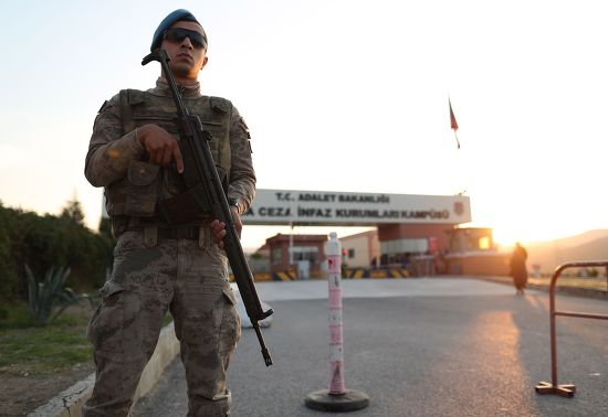 Turkish Soldier Secure Area Front Aliaga Editorial Stock Photo - Stock ...