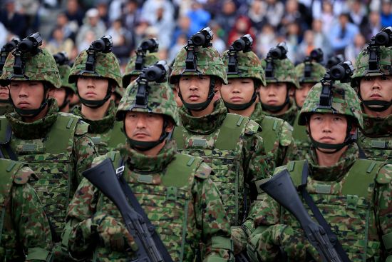 Japan Self Defense Force Jsdf Troops Editorial Stock Photo - Stock ...
