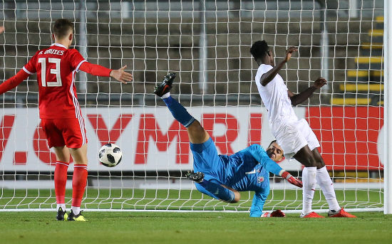 Wales Goalkeeper Owen Evans Denies Dimitri Editorial Stock Photo ...