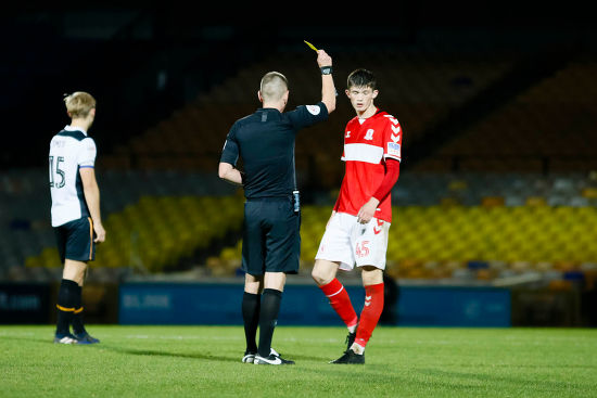 Referee Matthew Donohue Shows Yellow Card Editorial Stock Photo - Stock ...