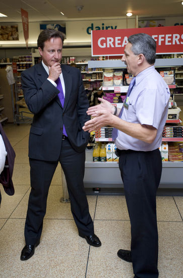 David Cameron Touring Somerfield Supermarket Editorial Stock Photo ...