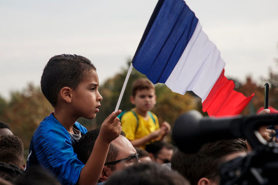 Young Bondy Resident Holds French Flag Editorial Stock Photo - Stock ...