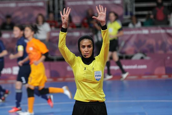 Iranian Referee Gelareh Nazemi Deylami Gestures Editorial Stock Photo ...