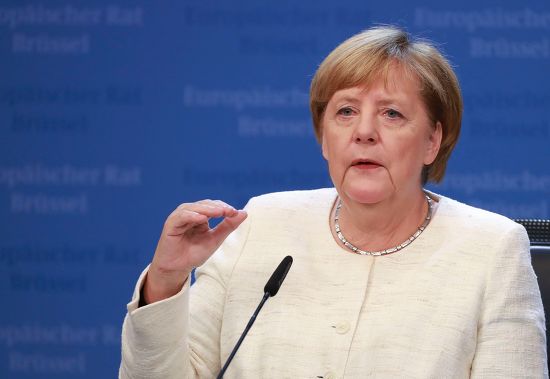 German Federal Chancellor Angela Merkel Gives Editorial Stock Photo ...