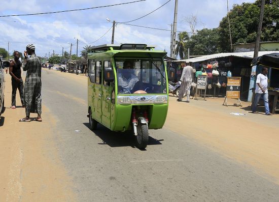 Electric Threewheeler Taxi Solar Panels On Editorial Stock Photo ...