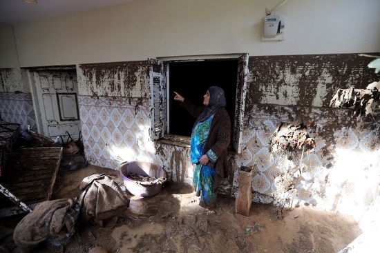 Tunisian Woman Shows Damage Her House Editorial Stock Photo - Stock ...