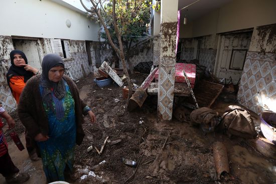 Tunisian Woman Shows Damage Her House Editorial Stock Photo - Stock ...