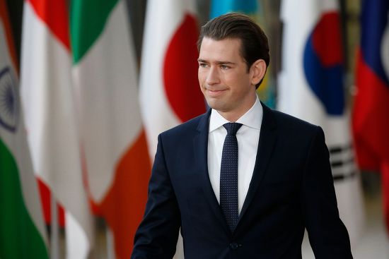 Austrian Chancellor Sebastian Kurz Arrives Asem Editorial Stock Photo ...