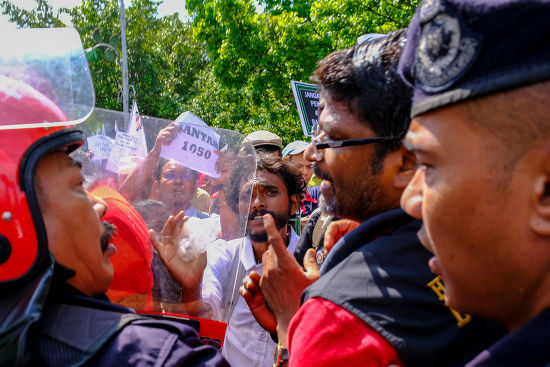 Protester Seen Shouting Rush Front Federal Editorial Stock Photo ...