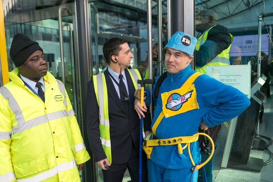 Security Stops Lone Protester Neil Goodwin Editorial Stock Photo ...