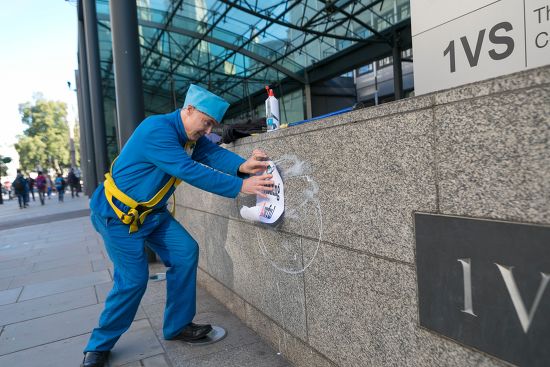 Lone Protester Neil Goodwin Paints Glue Editorial Stock Photo - Stock ...