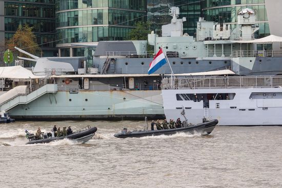 Dutch Royal Netherlands Marines Ribs Alongside Editorial Stock Photo ...