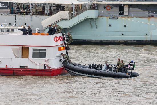 Royal Marines Rib Ladder Board City Editorial Stock Photo - Stock Image ...